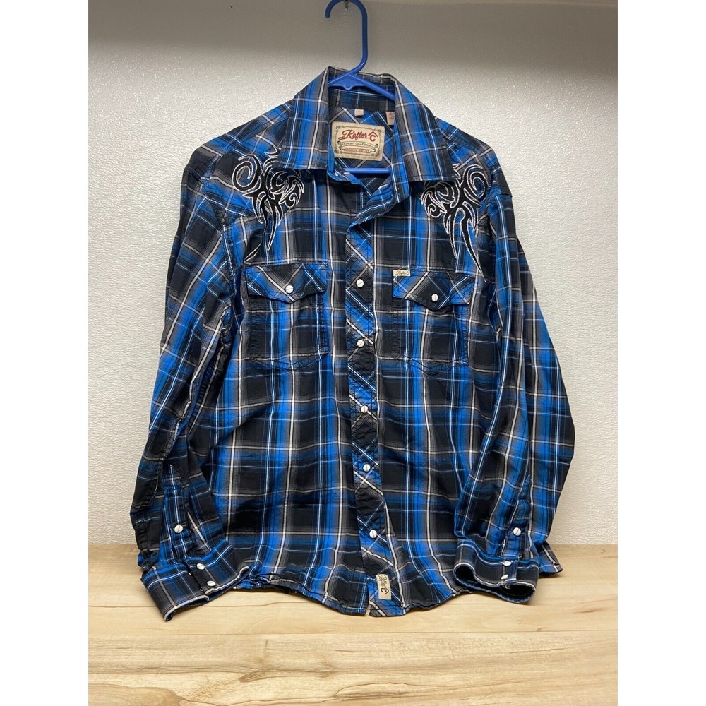 Rafter C Cowboy Collection Mens Snap Western Shirt Lo… - Gem